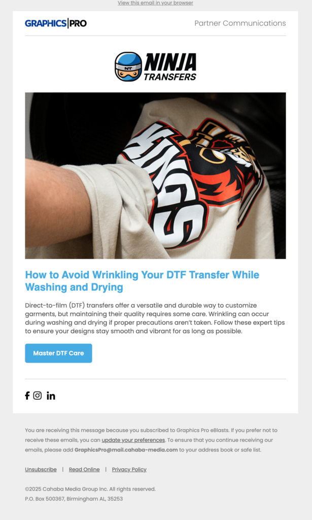 Dedicated Sponsor Email Guidelines – Cahaba Media Group